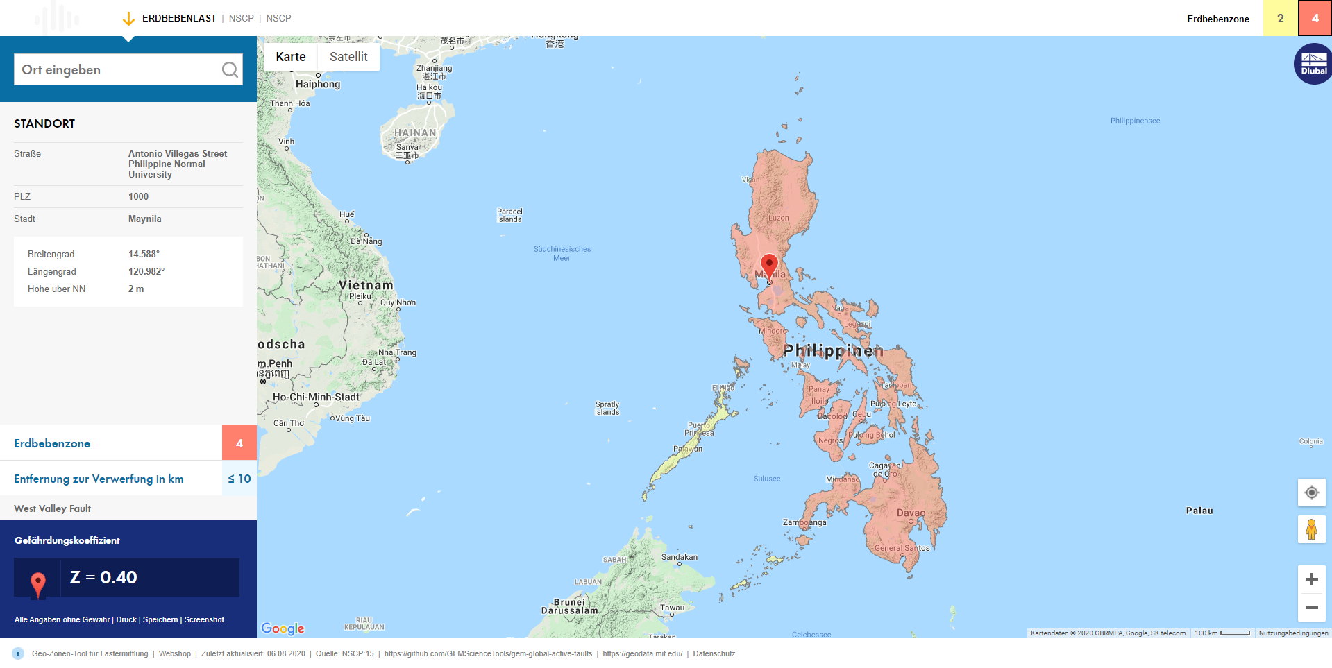 Seismic Risk Zones of the Philippines According to NSCP:15