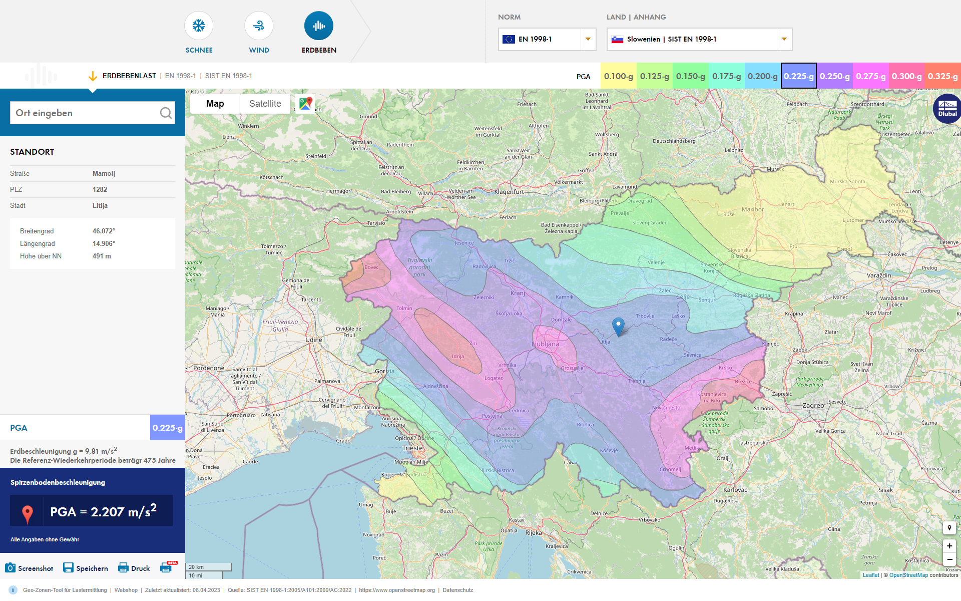 Seismic Loads of Slovenia According to Eurocode