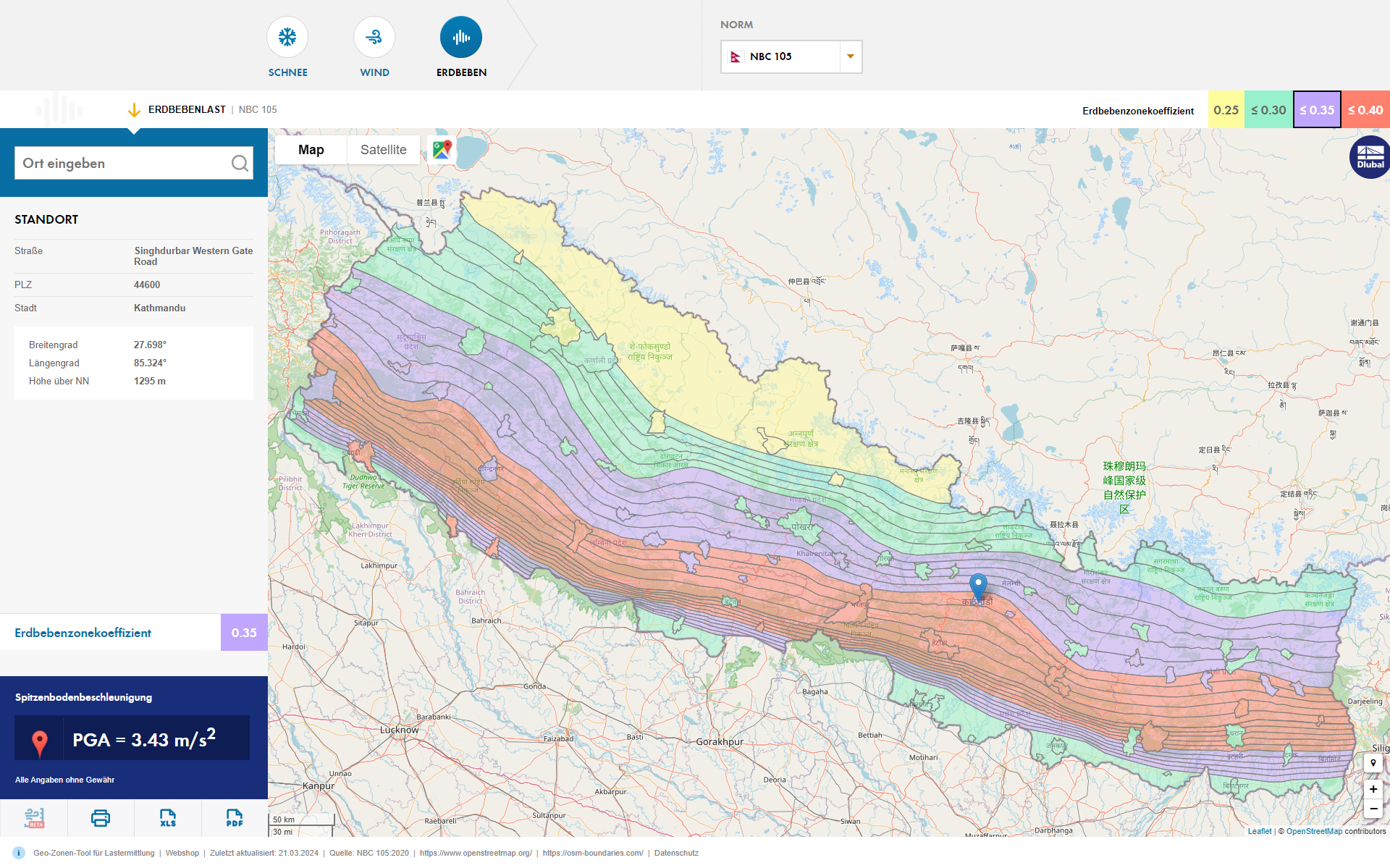 Seismic Zones of Nepal According to NBC 105:2020