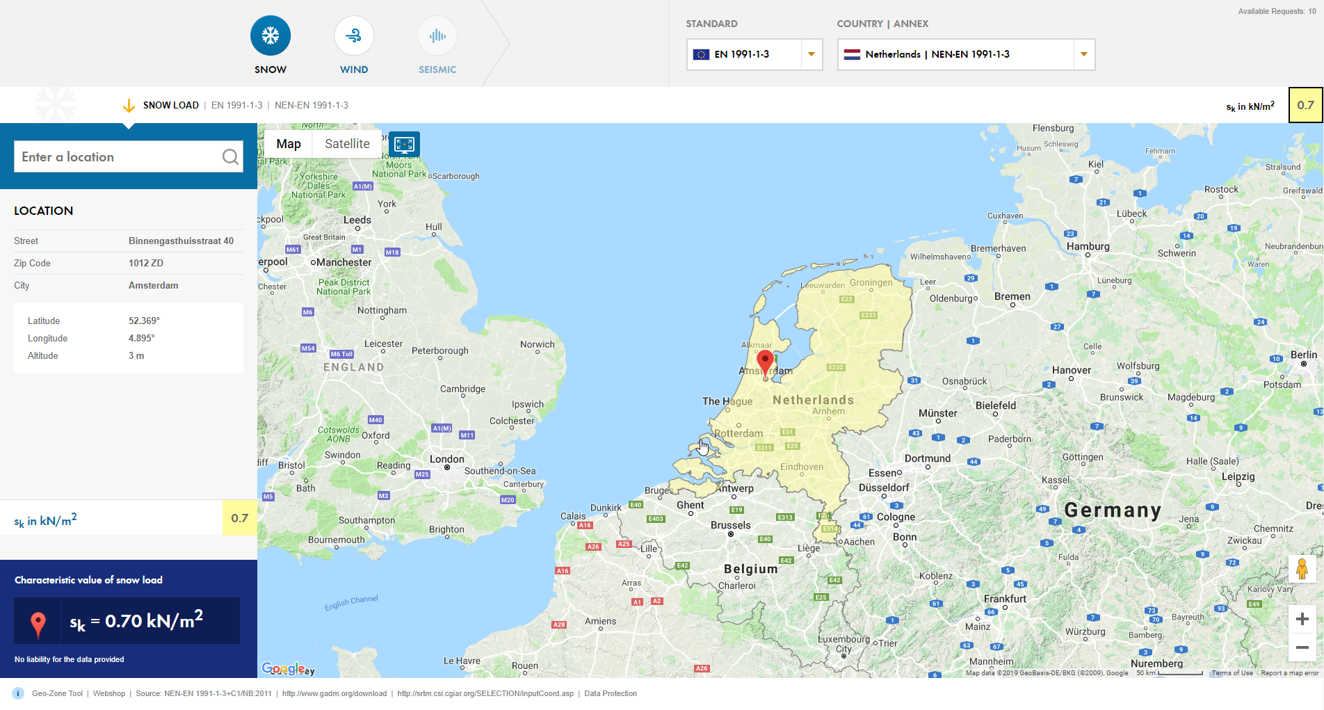 Characteristic Value of Snow Load for the Netherlands According to Eurocode