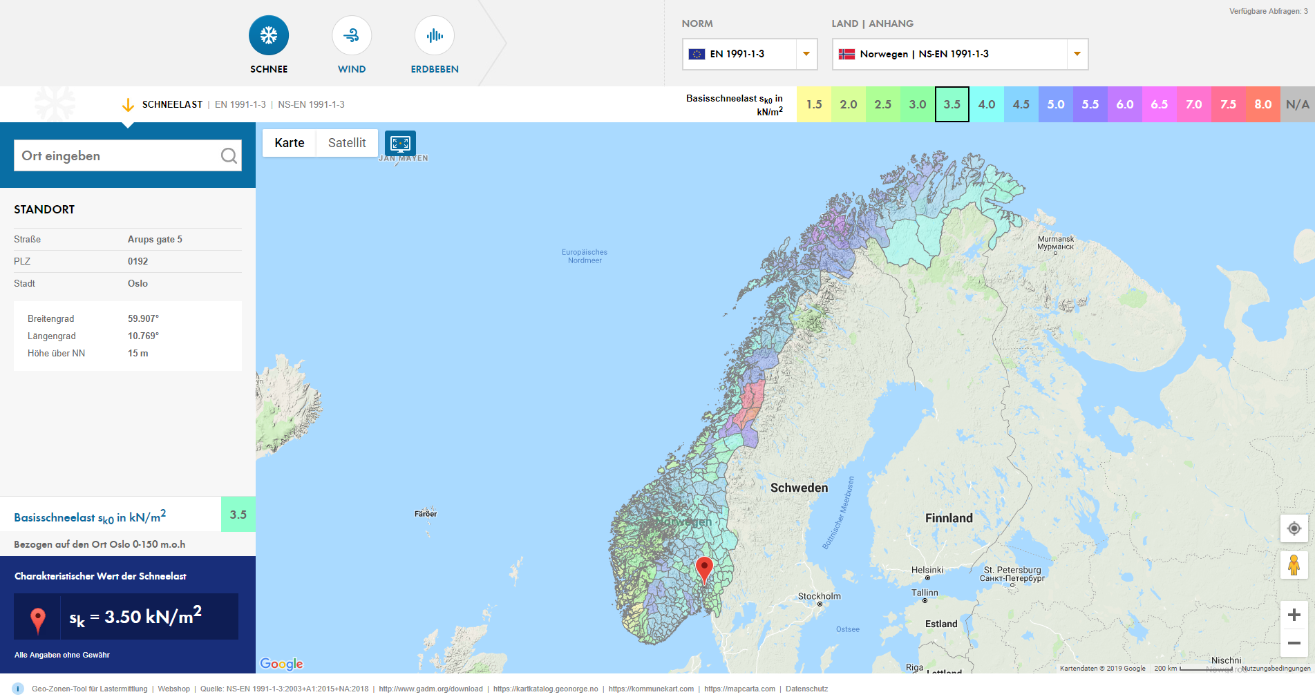 Characteristic Value of Snow Load for Norway According to Eurocode
